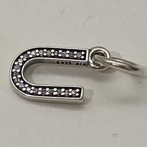 Pandora | Jewelry | Authentic Pandora Letteruinitial Cz Dangle Charm ...